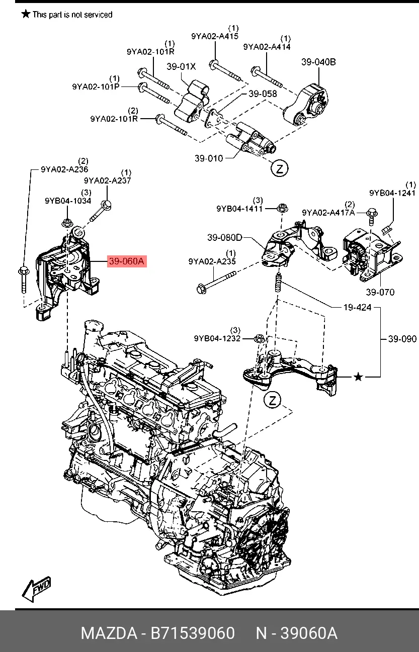 MAZDA B71539060 B715-39-060A, B71539060
