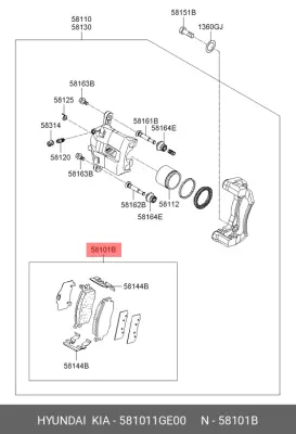 HYUNDAI 58101-1GE00 58101-1GA00, 58101-1GE00