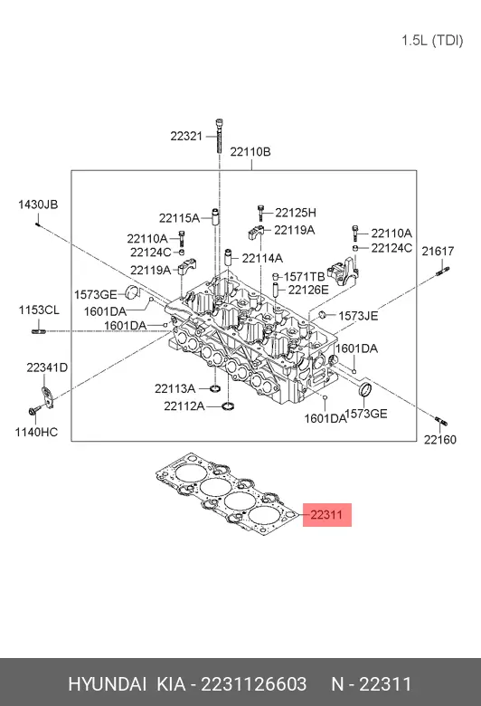 HYUNDAI / KIA 2231126603 2231126700, 2231126603