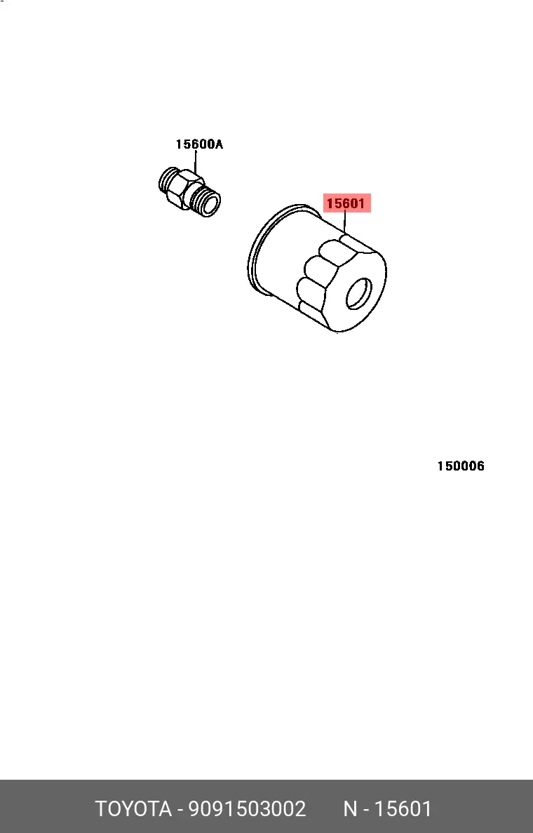 TOYOTA 90915-03002 90915-20001, 90915-20003, 90915-03002, 90915-YZZD2 ...