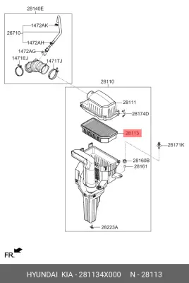 HYUNDAI / KIA 28113-4X000 28113-1J000, 28113-2K000, 28113-1P000