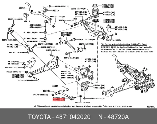 TOYOTA 48710-42020 48710-42020, 1014012785, S301051-1110, 48710-0R010 ...