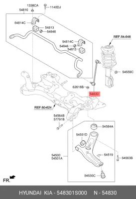 HYUNDAI / KIA 54830-1S000 54830-2S000, 54830-2S200, 54830-3W300, 04766 ...