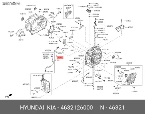 HYUNDAI 46321-26000 46321-3B600, 46321-26000