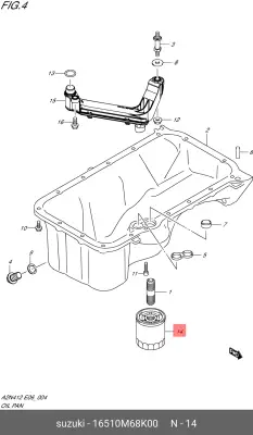 SUZUKI 16510-M68K00 1651087J00