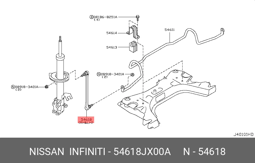 NISSAN 54618-JX00A 54618-JX30A, 1 127 646, 54618-JX00A, 54618-ED000 ...
