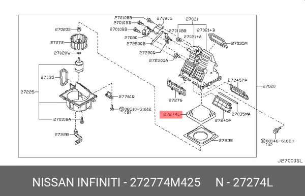 NISSAN 27277-4M425 B727A-79925, B7200-A0025, B720-05-U100, B7200-5M500 ...