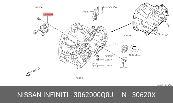 NISSAN 30620-00Q0J 306201586R, 30620-00QAB, 30620-BN700, 30620-00Q0E ...