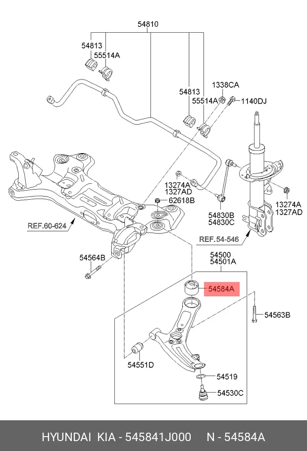 HYUNDAI 54584-1J000 54584-1G000, 54584-4L000