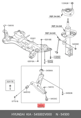HYUNDAI 54500-2V000 54500-3X000, 54500-3X700