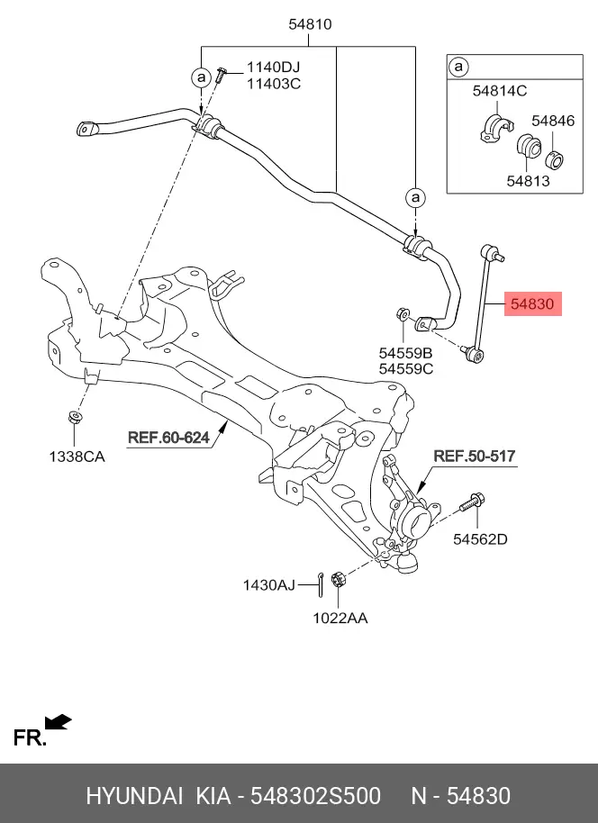 HYUNDAI 54830-2S500 54830-4V000, 54830-2S500, 54830-D7000, 54830-A6000