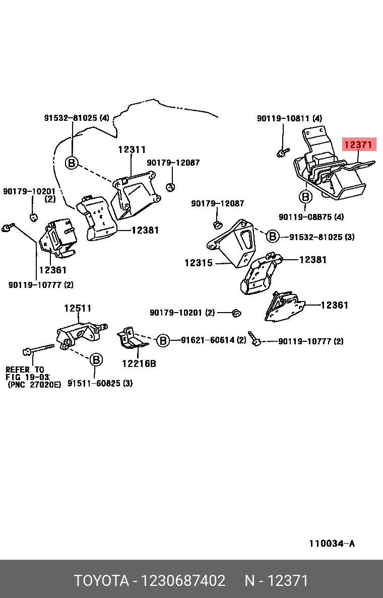 DAIHATSU 12306-87402 12371-B4010