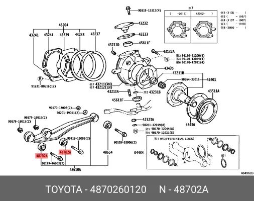 TOYOTA 48702-60120 54560-VC000, 48702-60050, 48702-60060, 54560-01J00 ...