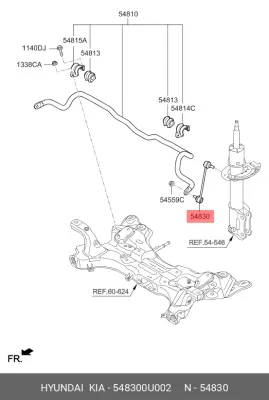 HYUNDAI 54830-0U002 54830-4V000, 54830-2S500, 54830-D7000, 54830-A6000