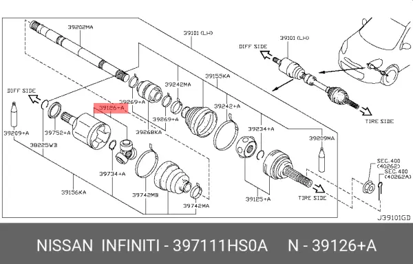 NISSAN 39711-1HS0A
